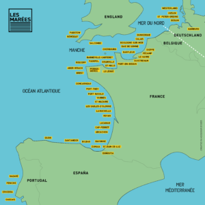 Tide zone map by the brand | Les Marées